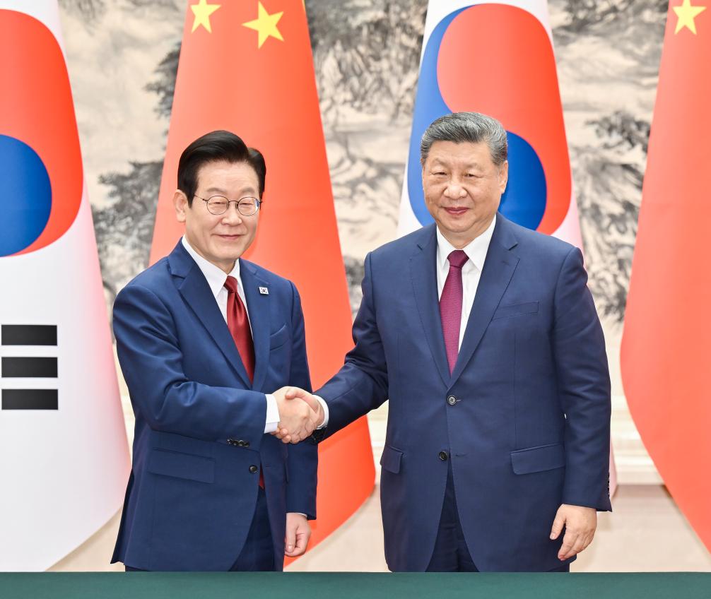 Xi führt Gespräche mit Präsidenten der ROK Lee Jae Myung - Xinhua ...